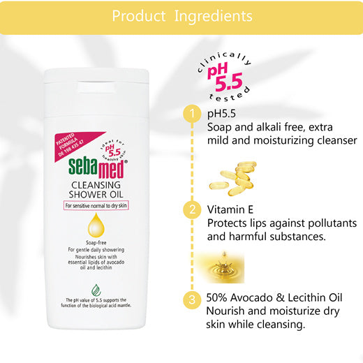 Sebamed Cleansing shower oil 200ml - Woods Pharmacy