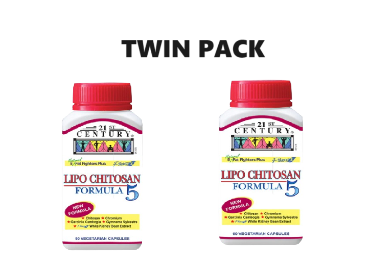21st Century Lipo Chitosan Formula 5 50mg Cap 90s x 2 - Twin Pack ...