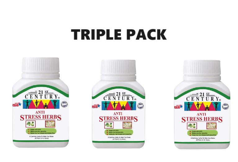 21st Century Anti Stress Herbs Tablets 50s x 3 - Triple Pack - Woods ...