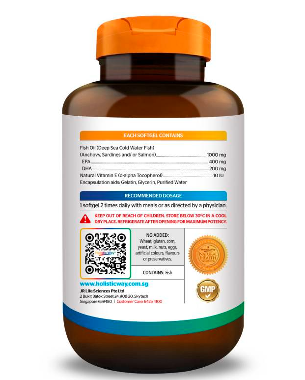 Holistic Way Omega-3 1000mg (60 Softgels) - Woods Pharmacy