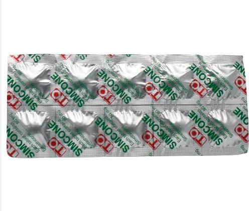 Simcone chewable tablets 20s - Contains simethicone 80mg for bloatedne ...