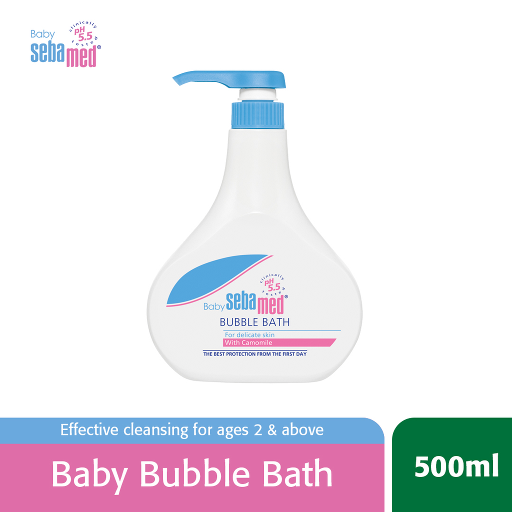 Sebamed baby bubble bath 500ml + FREE Samples - Woods Pharmacy
