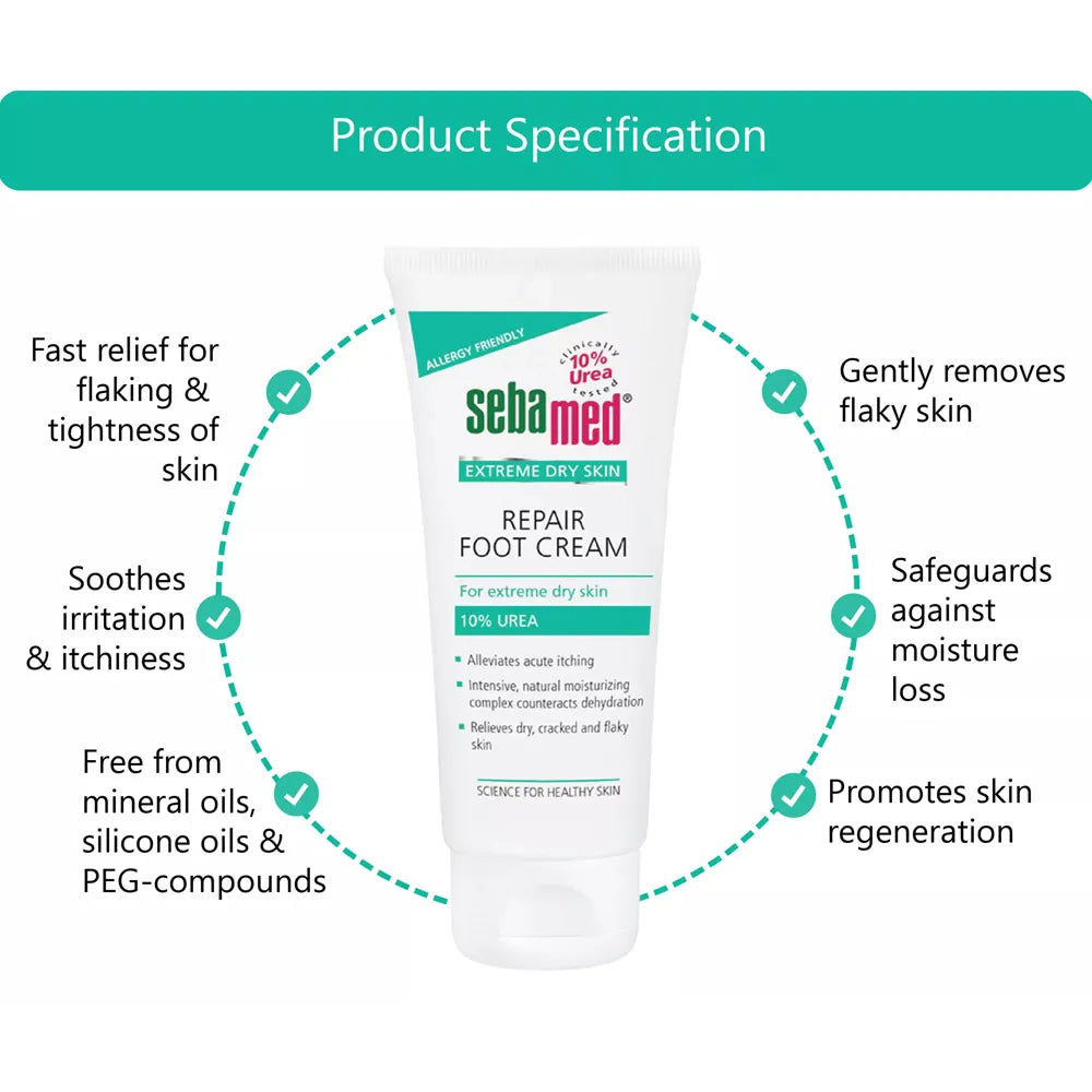 Sebamed dry skin repair foot cream 100ml - Woods Pharmacy