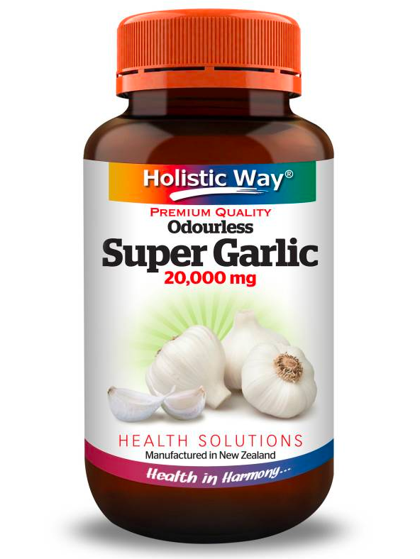 Holistic Way Odourless Super Garlic (60 Vegetarian Capsules) - Woods ...