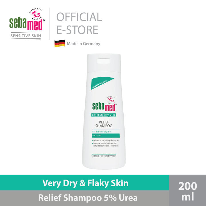 Sebamed dry relief urea shampoo 5% 200ml - Woods Pharmacy
