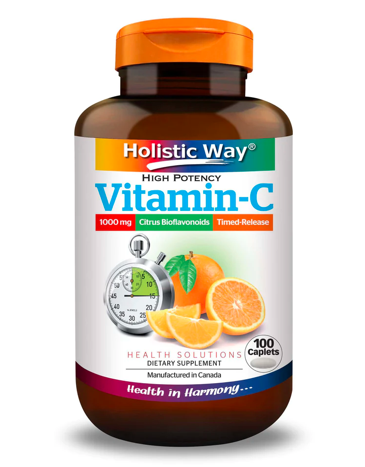 Holistic Way Time Release Vit-C 1000mg 100 Caplets - Woods Pharmacy