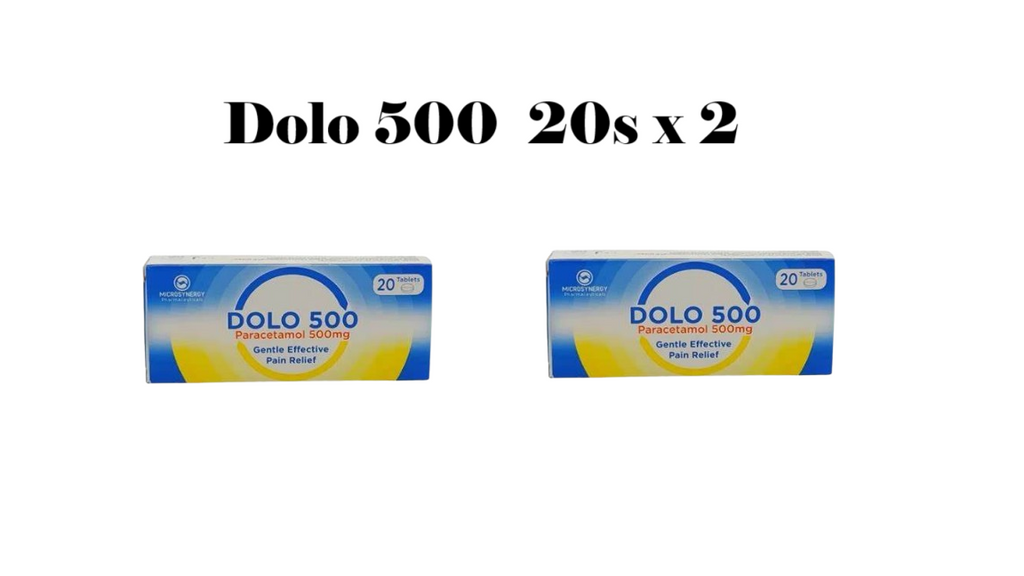 Dolo 500mg tablets 20s x 2 -contains paracetamol 500mg - Woods Pharmacy