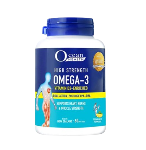 Ocean Health High Strength Odourless Omega 3 Softgel 60s with Vitamin ...