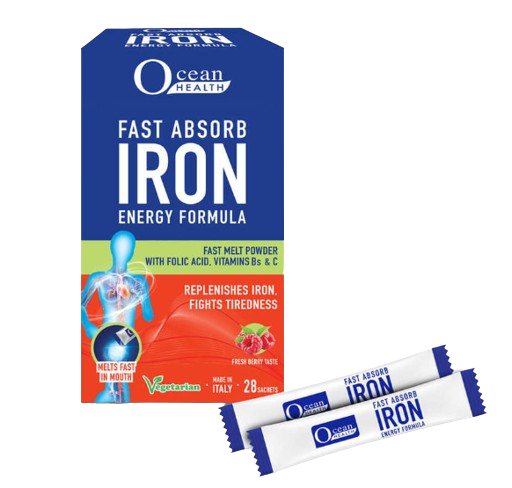 Ocean Health fast Absorb IRON Formula 28 sachets - Woods Pharmacy