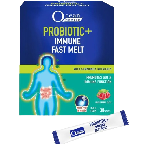 Ocean Health Probiotics + Immune Fast Melt 30 sachets - Woods Pharmacy