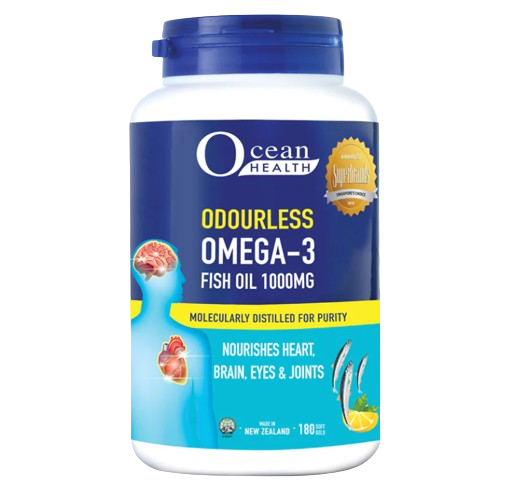 Ocean Health Odourless Omega 3 1000mg Softgel 180s - Woods Pharmacy