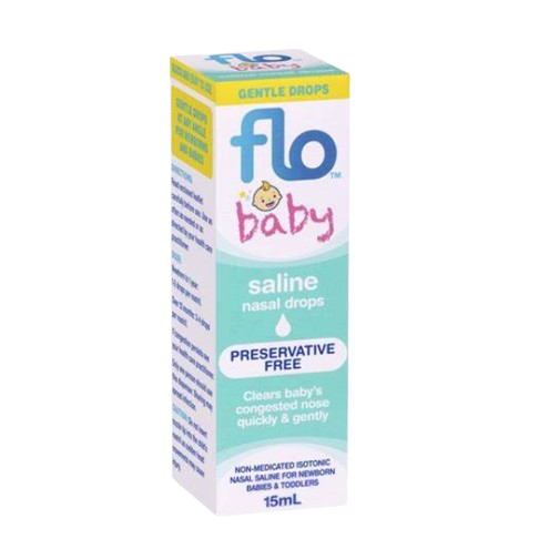 FLO Baby Nasal Drops - Gentle saline drops (with minerals) for newborn ...