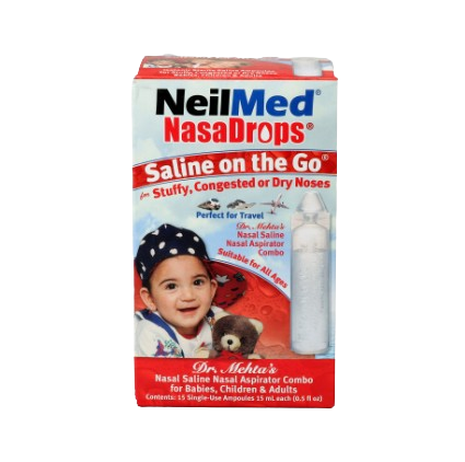 Neilmed Nasa Drops - Saline on the Go - 15 Sterile Saline Ampoules 15m ...