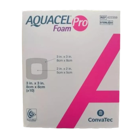 Aquacel Foam Pro 8 x 8 cm - 10s - Aquacel Foam Pro Hydrofiber Dressing ...