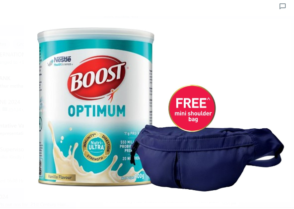 BOOST OPTIMUM POWDER (800G) + free Gift - Woods Pharmacy