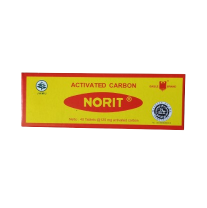 Norit 125mg - 40 Tablets x 2 - Twin Pack - Woods Pharmacy