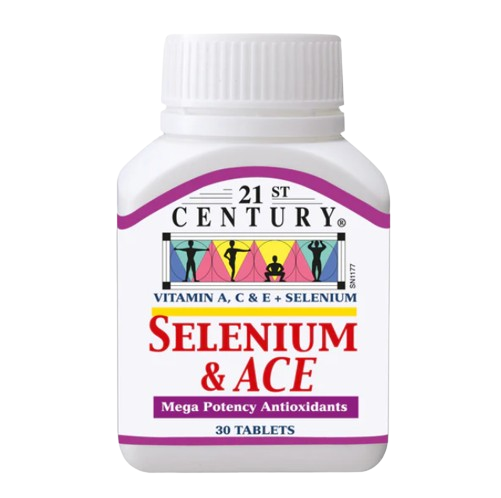 21st Century Selenium and ACE - Vitamin A.C.E. 30 Tablets x 2 - Twin P ...
