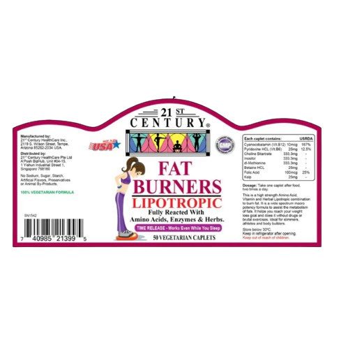 21st Century Fat Burner Tab 50s x 2 - Twin Pack - Woods Pharmacy