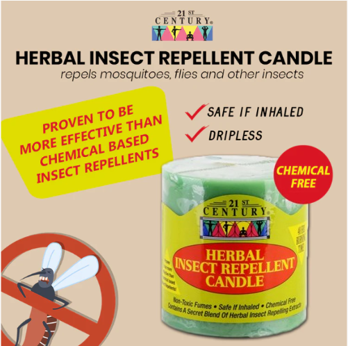 21st Century Herbal Insect Repellent Candle 300g - Bundle of 5 - Woods ...