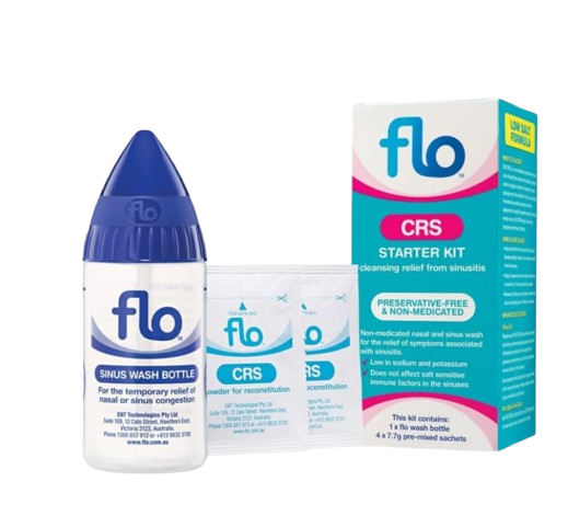 FLO CRS Starter Kit - FLO Bottle with 4 CRS Sachets (Containing Xylito ...