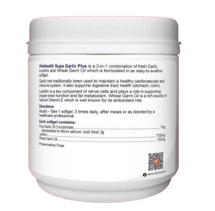 VitaHealth Supa Garlic Plus 120's - Woods Pharmacy