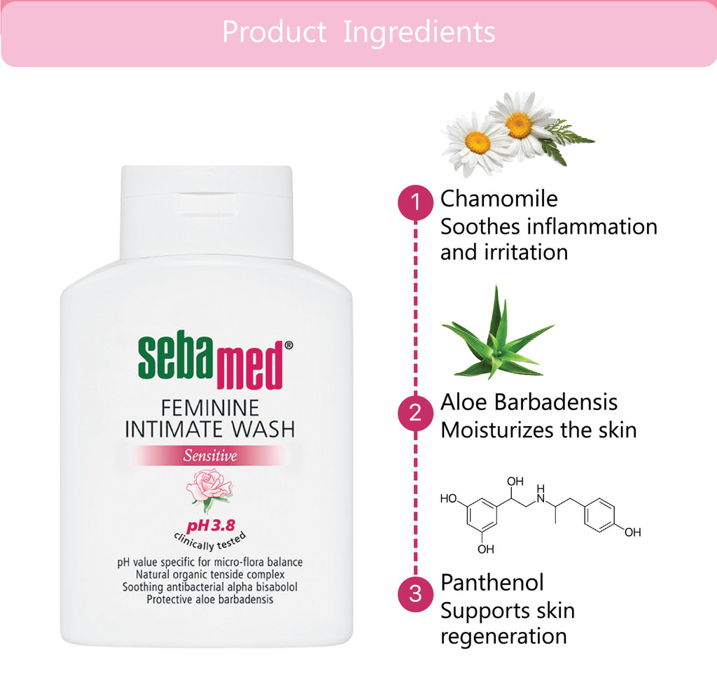 Sebamed Feminine Intimate Wash pH 3.8 200ml X 2 - Woods Pharmacy