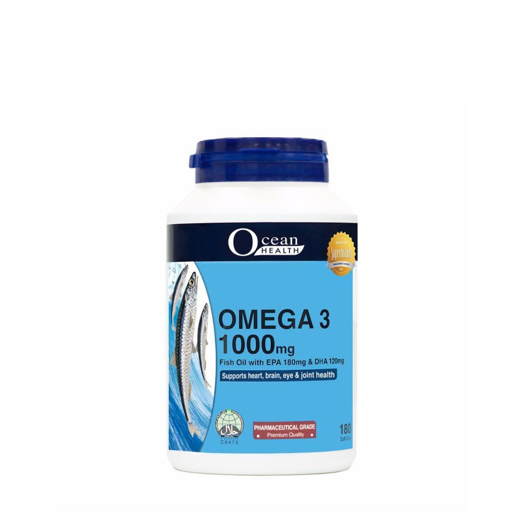 OCEAN HEALTH Omega 3 Fish Oil 1000mg 180s - Woods Pharmacy