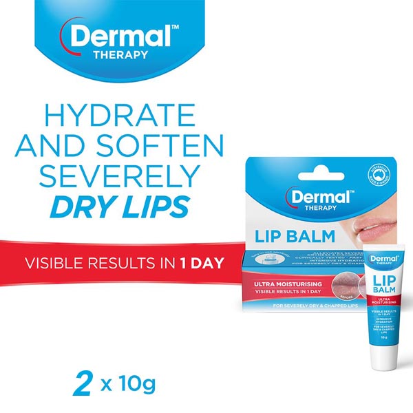 Dermal Therapy Lip Balm 10g Twin Pack - Woods Pharmacy