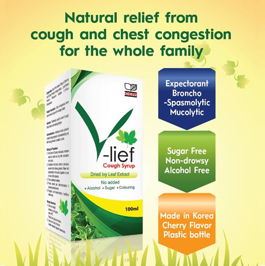 [BUNDLE OF 2] V-lief cough syrup - Contains Ivy leaf for natural relie ...