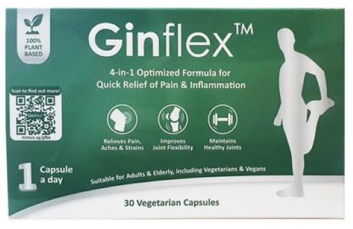 Ginflex Veggie capsules 30s - For quick relief of pain & swelling of j ...