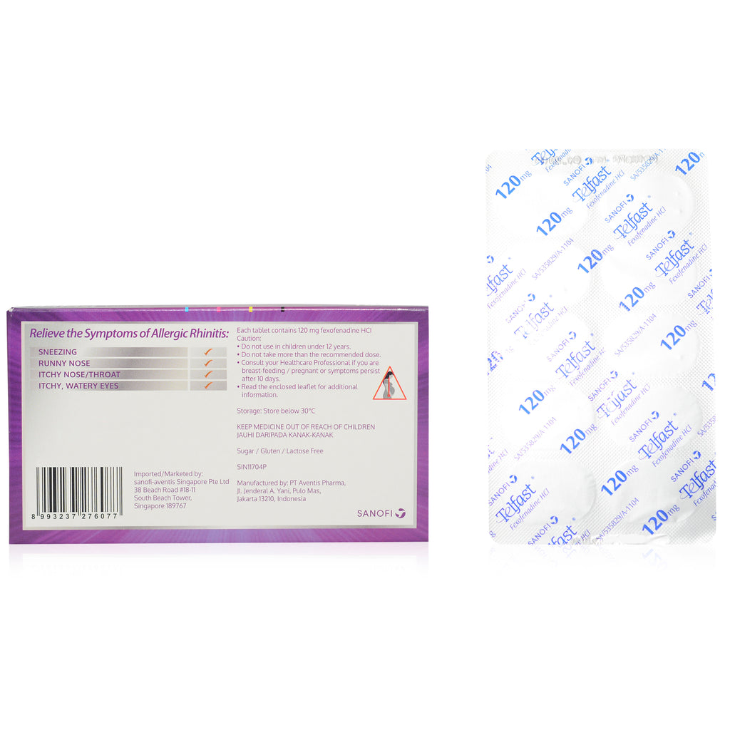 Telfast Tablet 120mg 10s - Woods Pharmacy