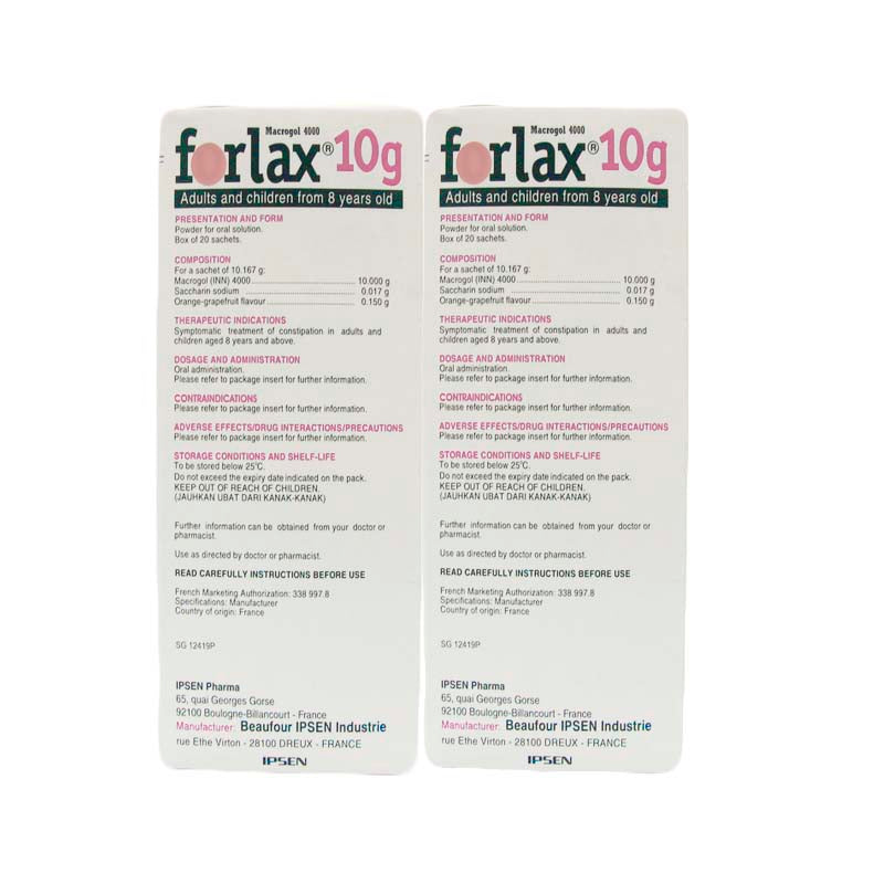 Forlax 10g 20 Sachets Twin Pack - Woods Pharmacy